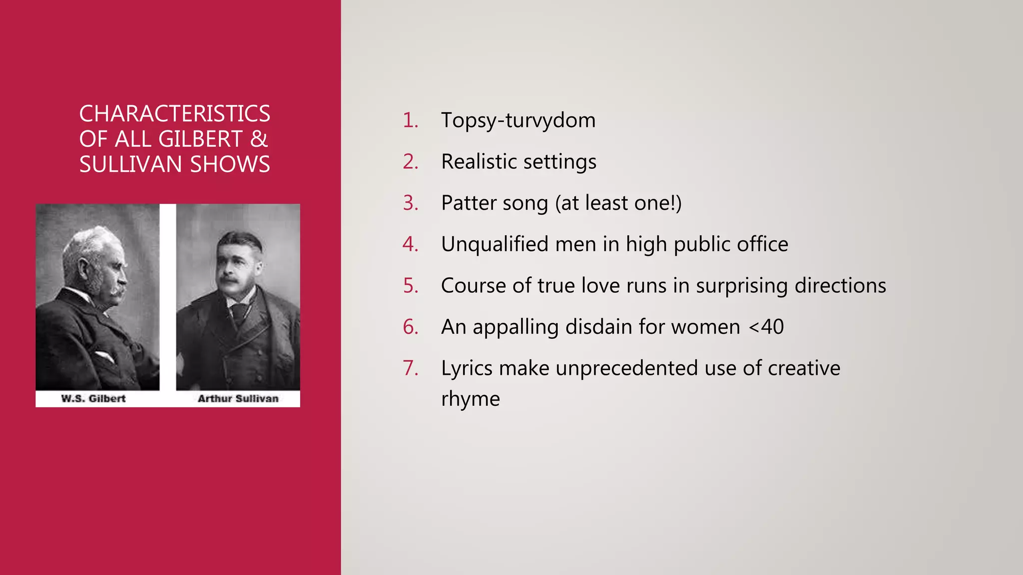 Ch. 5 Gilbert and Sullivan | PPTX | Opera | Fine Art