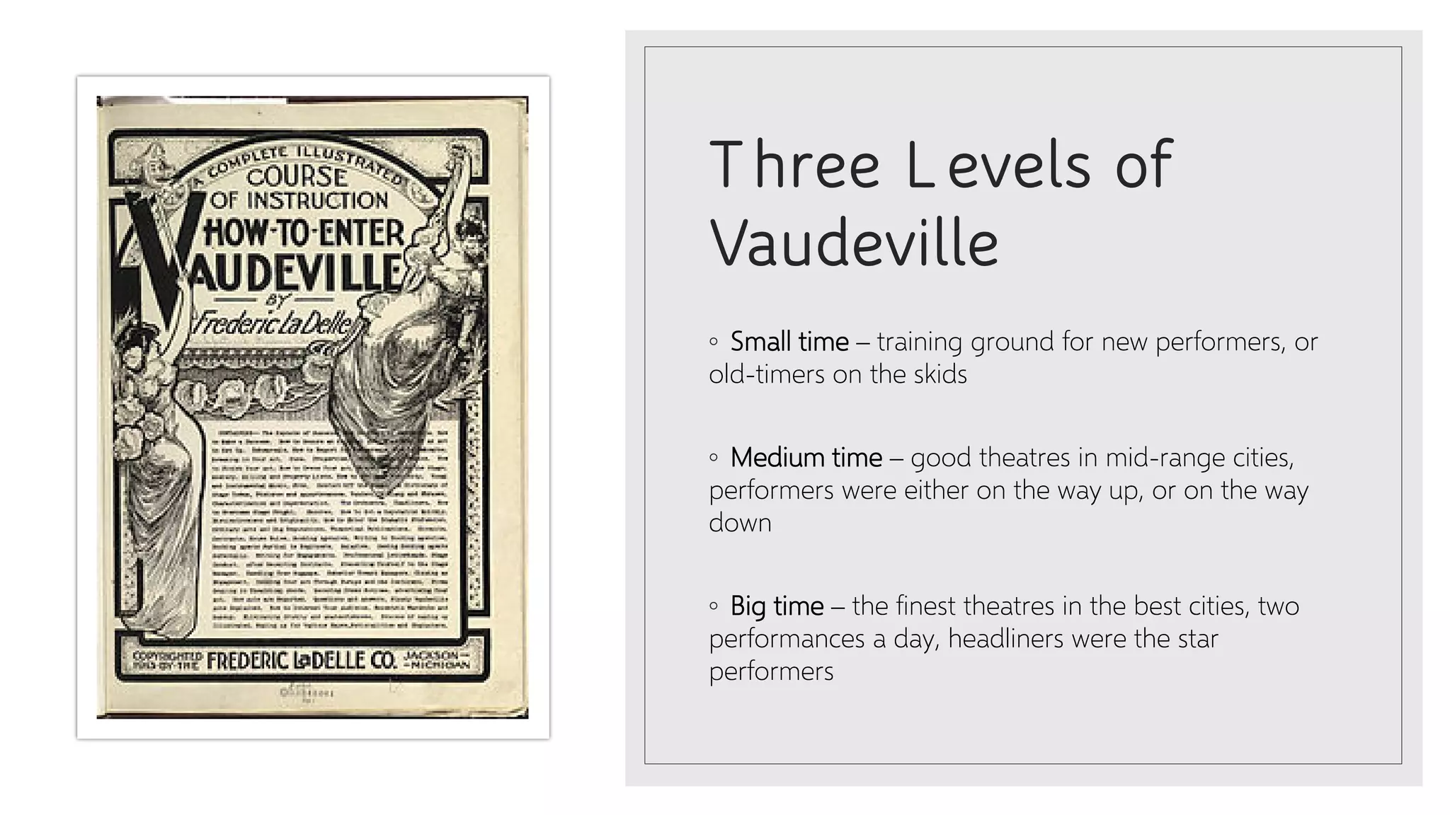 Ch. 6 vaudeville and burlesque | PDF