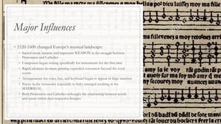 Ch. 6 music in the 16th century | PPT