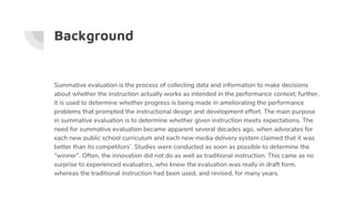 Ch. 13 designing and conducting summative evaluations | PPTX