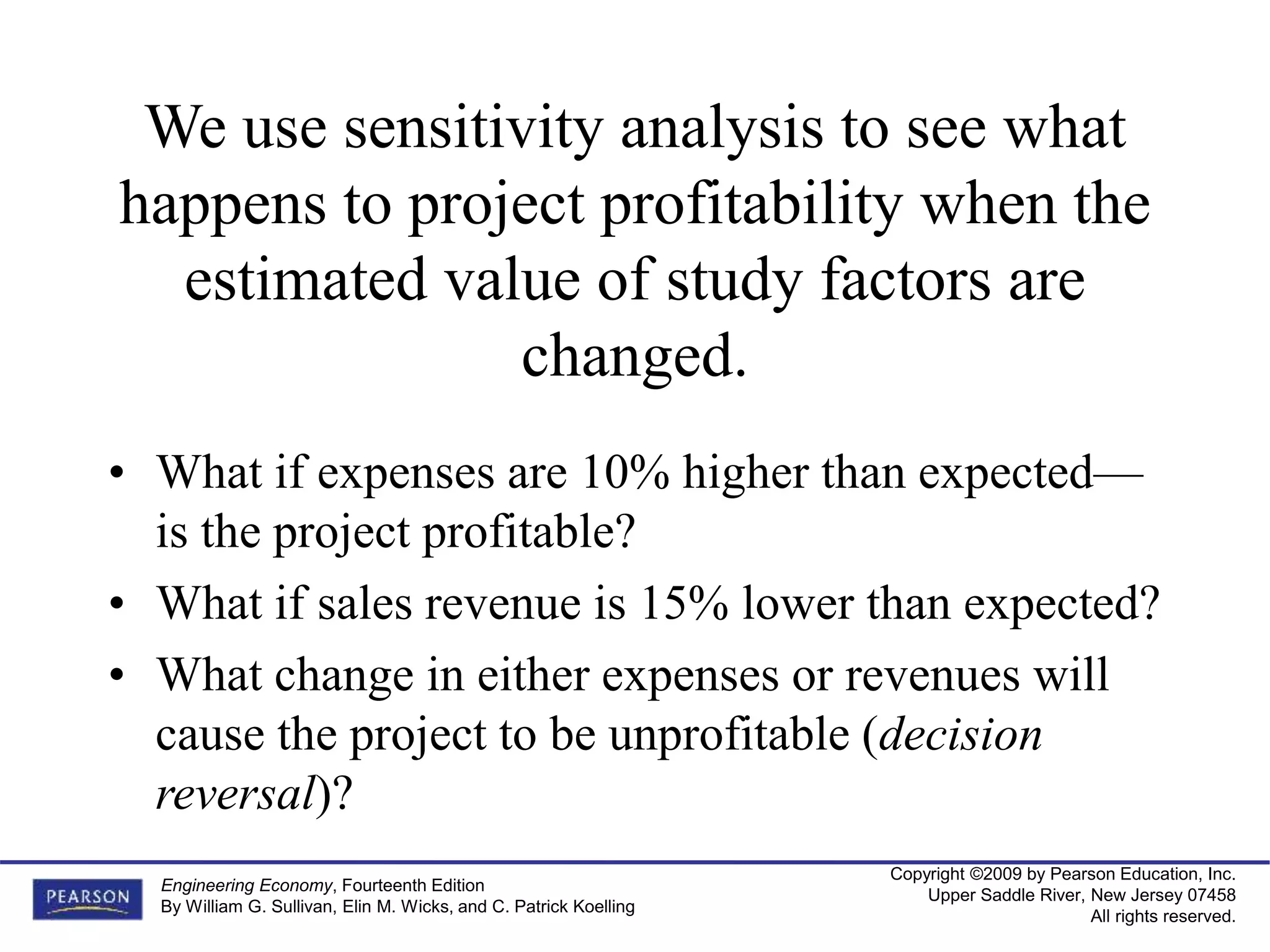 Breakeven & sensitivity analysis | PPT