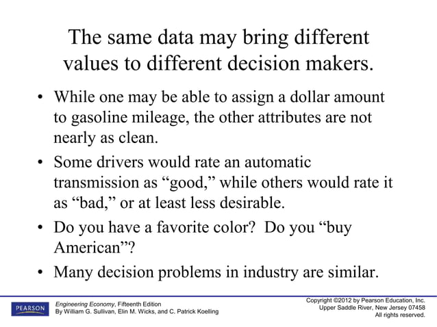 Decision making considering multi-attributes | PPT