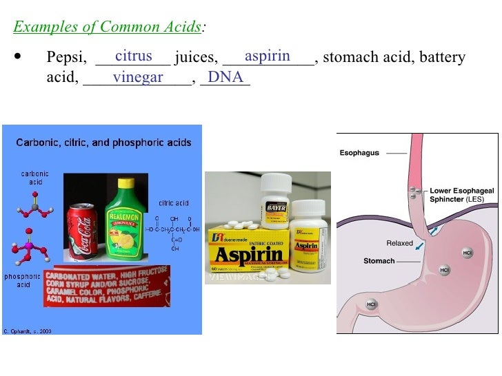 Examples Of Acids