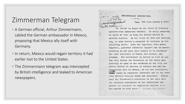 Ch. 14.1 the united states enters world war i | PPTX