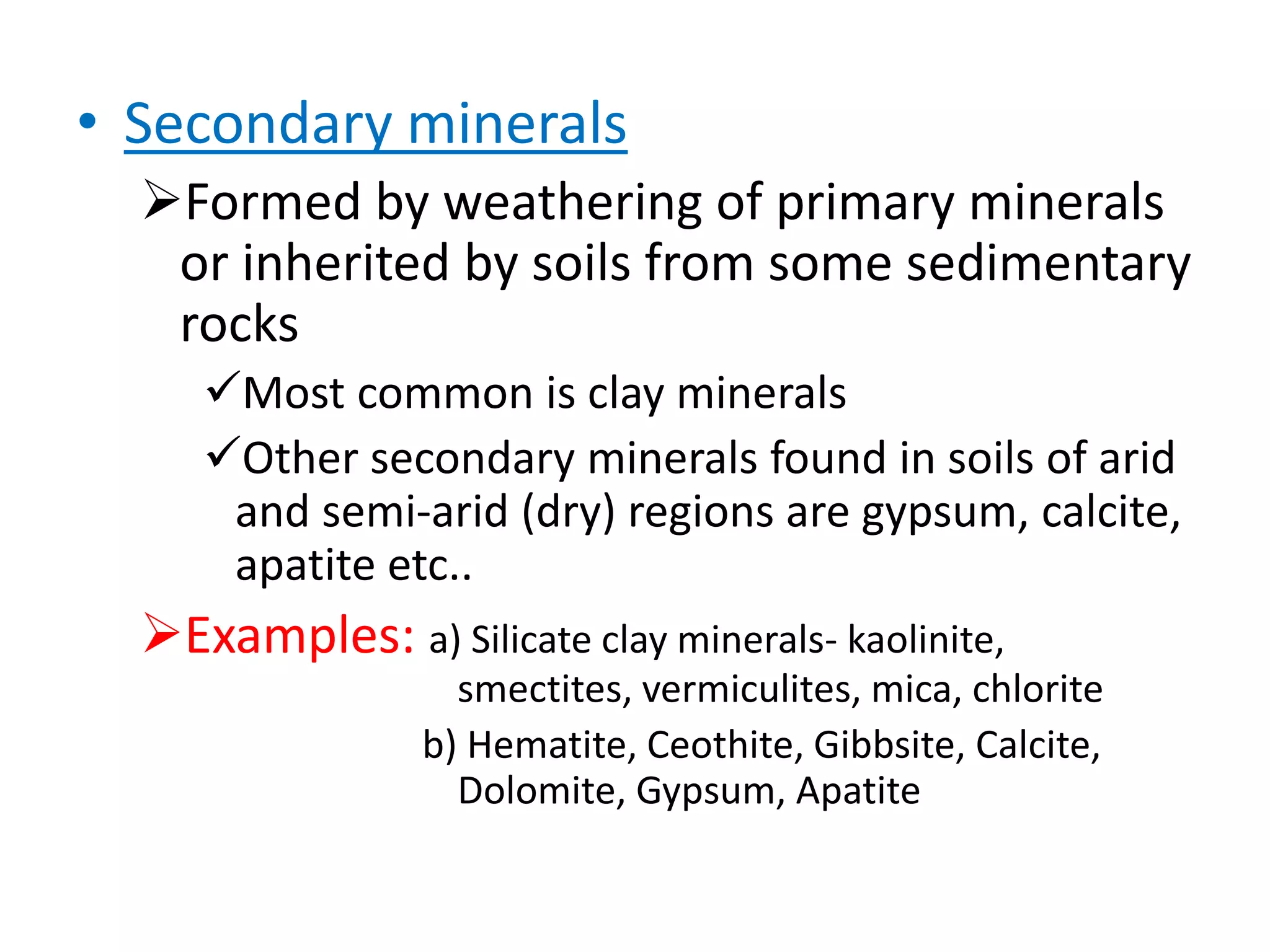 Ch. 3,4 soil genesis soil forming rocks and minerals. | PDF