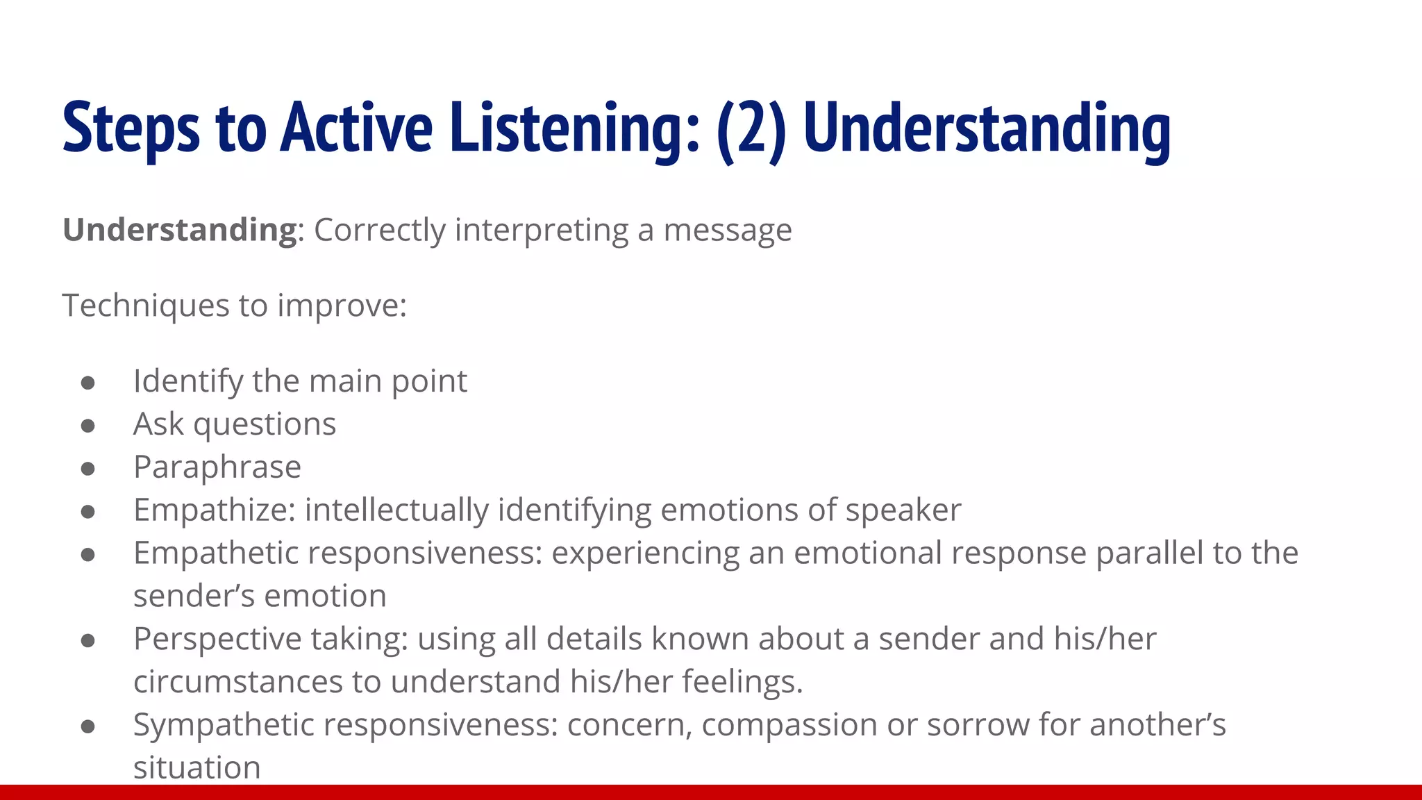 Ch. 6 Active Listening | PDF