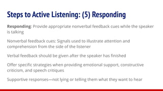 Ch. 6 Active Listening | PDF
