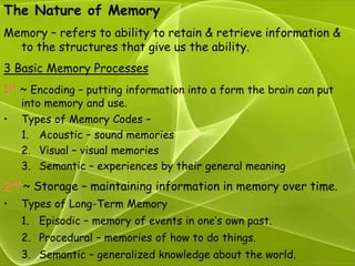 Ch. 6 memory | PPT