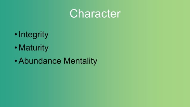 character and competence | PPTX