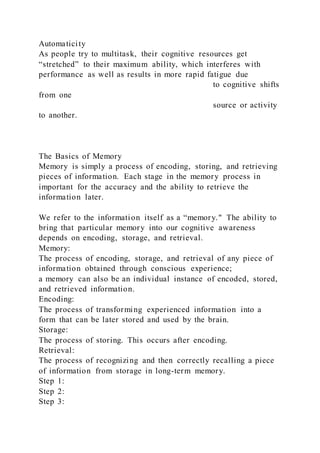 CH. 4 LEARNING, MEMORY, AND INTELLIGENCELearning is defined | PDF