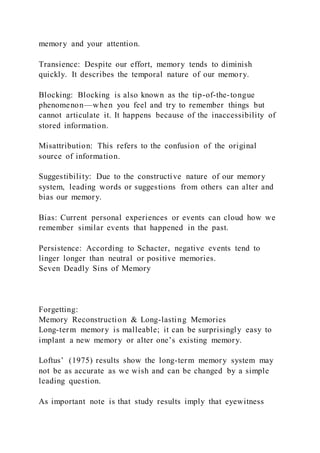 CH. 4 LEARNING, MEMORY, AND INTELLIGENCELearning is defined | PDF