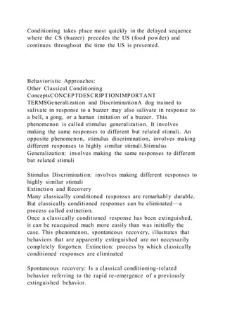 CH. 4 LEARNING, MEMORY, AND INTELLIGENCELearning is defined | PDF