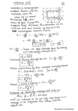 class 12 physics electromagnetic induction | PDF