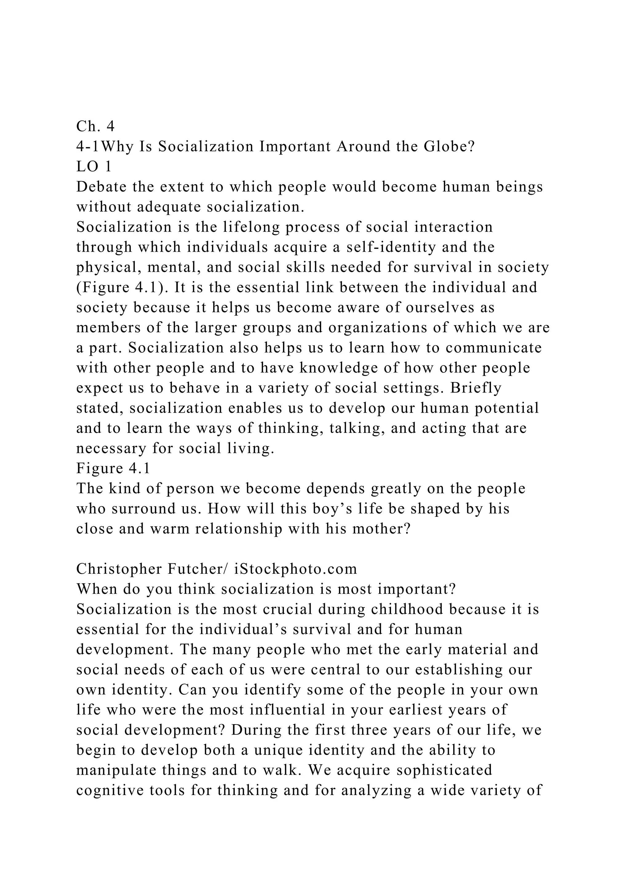 Ch. 44-1Why Is Socialization Important Around the GlobeLO 1.docx