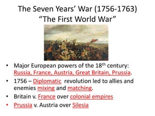 Ch. 18 War and Diplomacy Seven Years War PPT Review Game.pptx