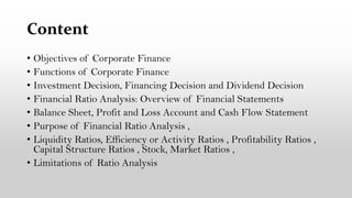 Overview of Corporate Finance in India a presentation | PDF
