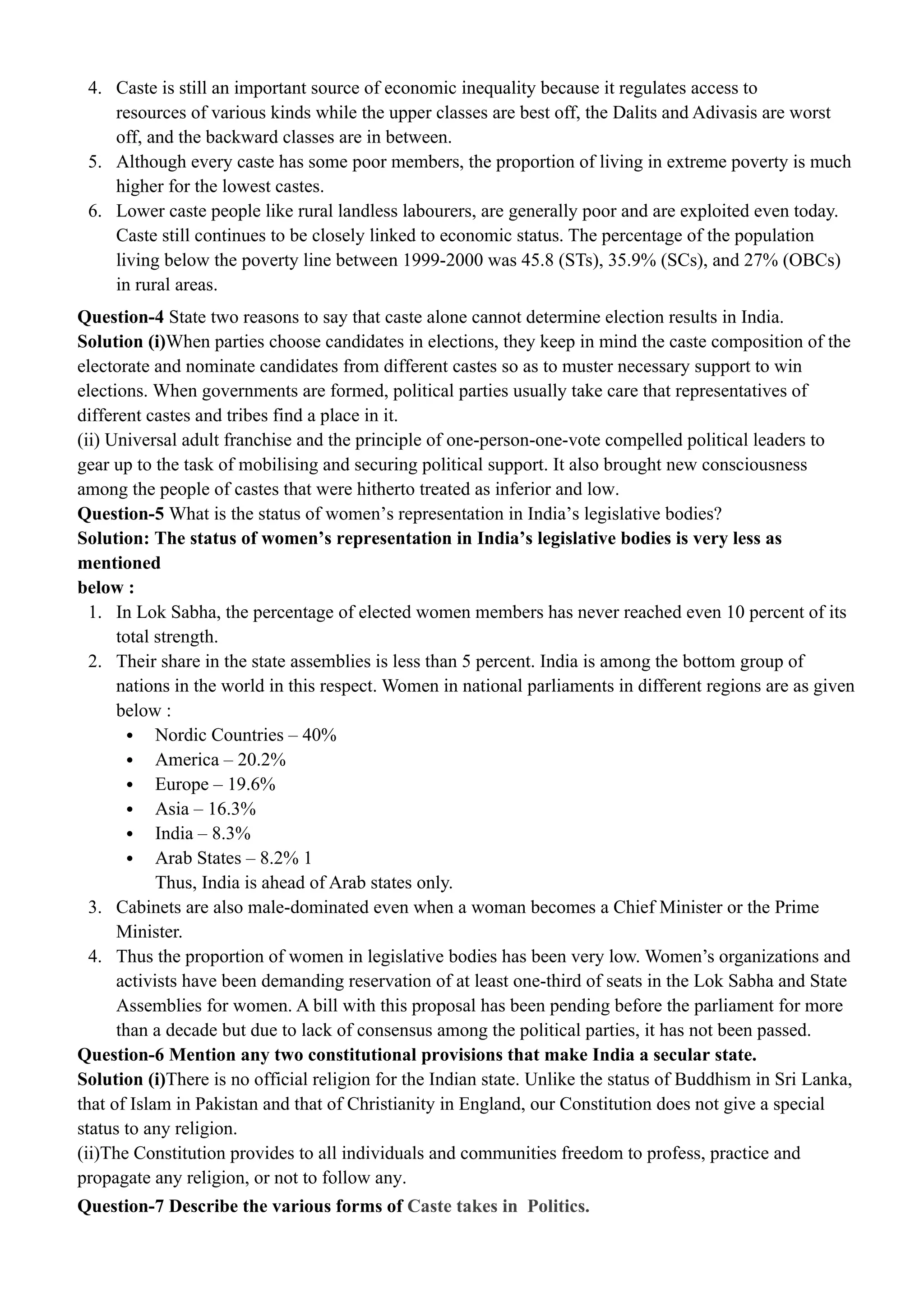 Ch.3 Gender, Religion and Caste.docx class 10 | DOCX