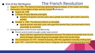 World History; Chapter 22 - The French Revolution - Grade 9 | PPT