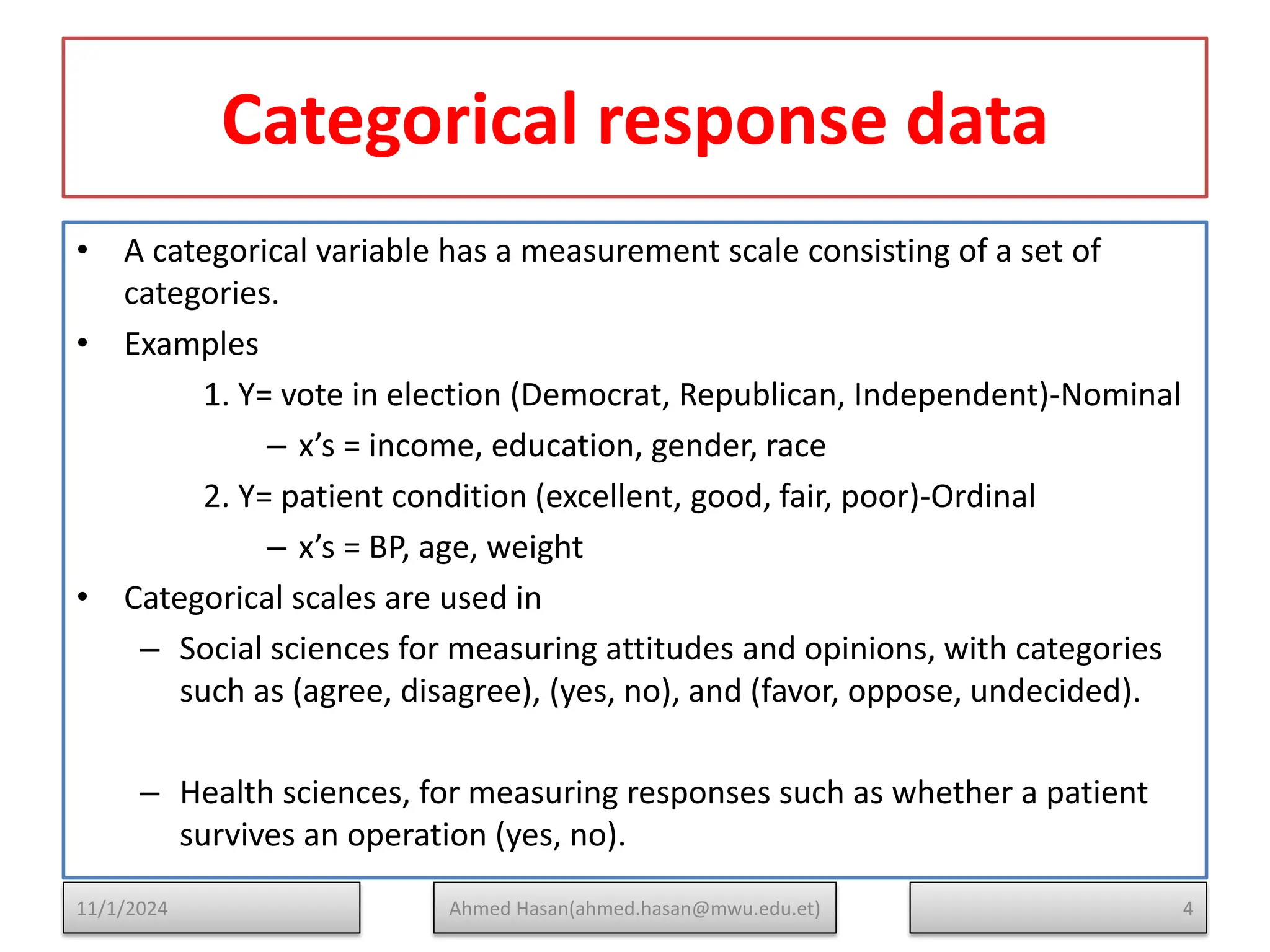 Introduction to Categorical Data Analysis | PDF