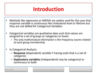 Introduction to Categorical Data Analysis | PDF