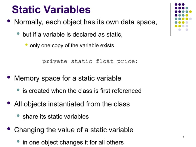 Ch. 6 -Static Class Members.ppt programming | PPT