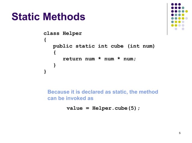 Ch. 6 -Static Class Members.ppt programming | PPT