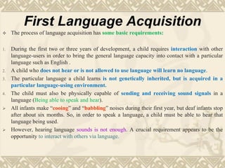 Ch. 13 George Yule First Language Acquisition | PDF