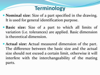 Ch 24 limit, tolerance & fits | PPTX