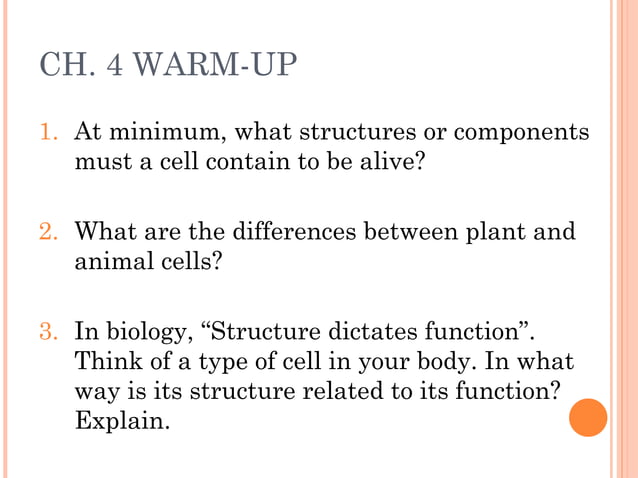 Ch. 4 Cells High School AP Biology Introduction | PPTX