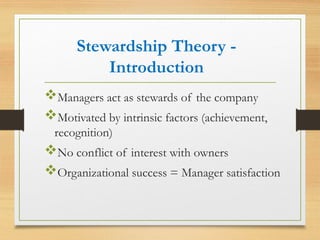 Management Stewardship vs Agency Theory Concepts @ Ease.pptx