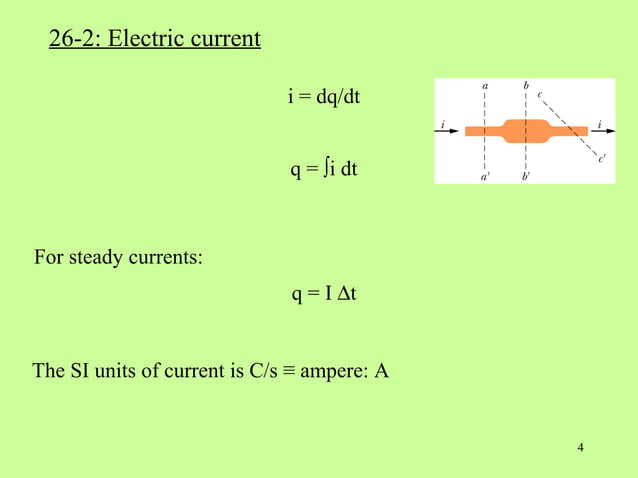 Ch 26-current and resistance | PPT | Physics | Science