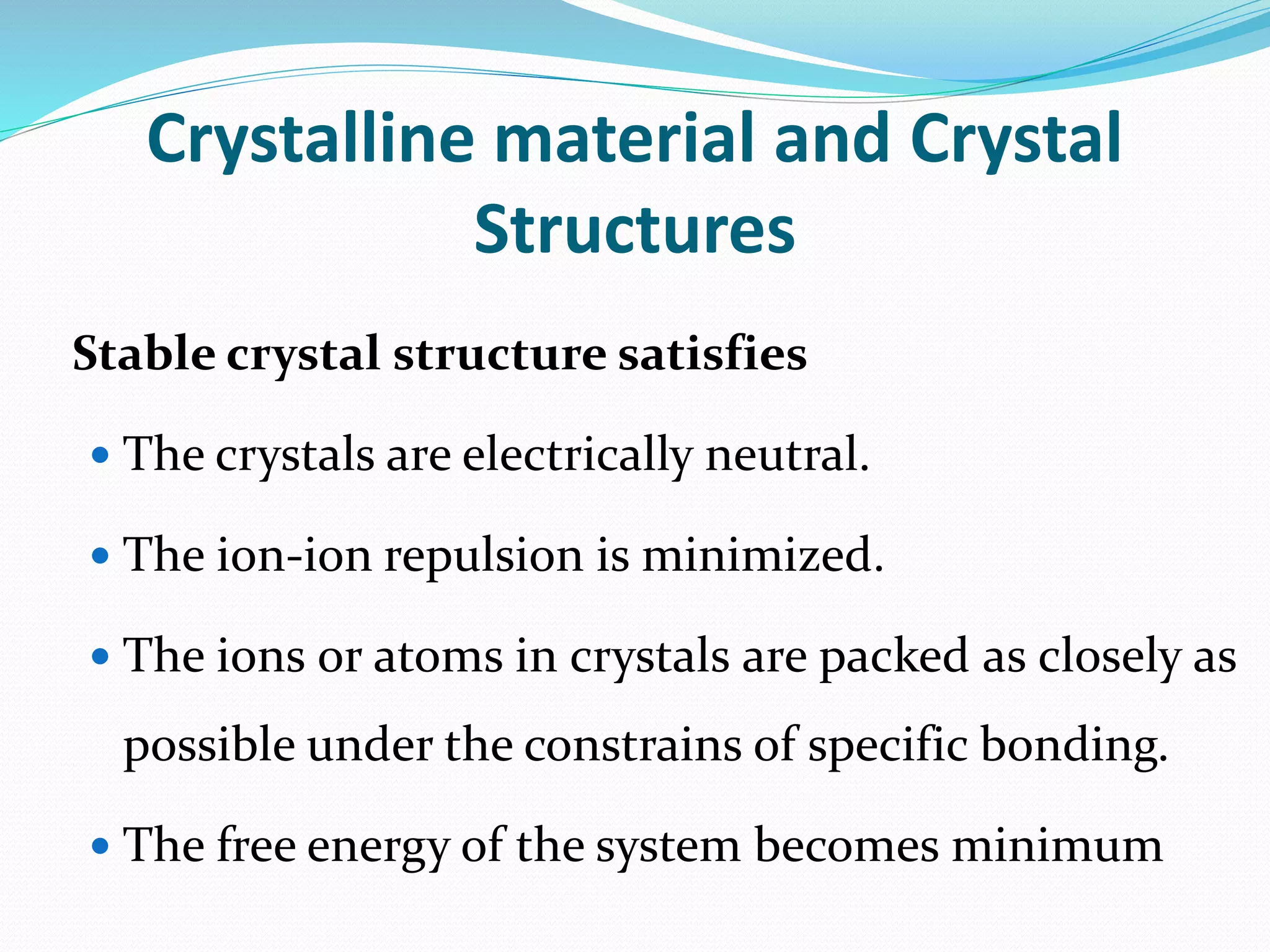 Ch 27.2 crystalline materials & detects in crystalline materials | PPTX