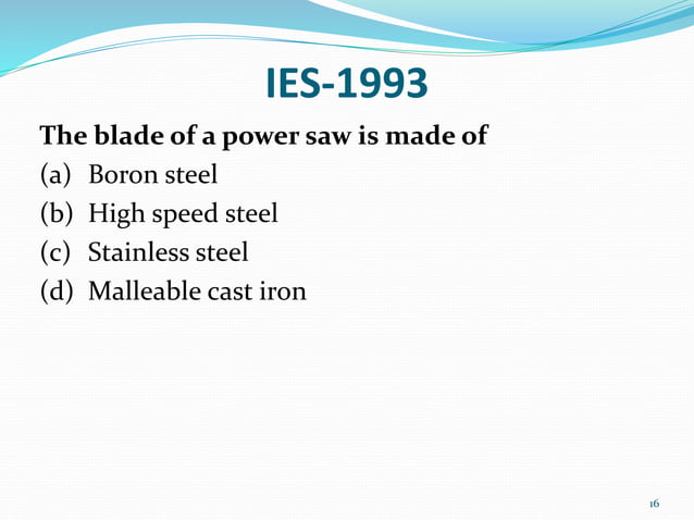 Ch 27.10 cutting tool materials | PPT