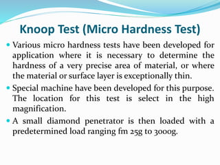 Ch 27.11 hardness test | PPTX