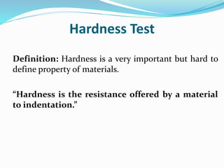 Ch 27.11 hardness test | PPTX