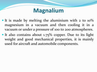 Ch 27.12 common applications of various materials | PPTX