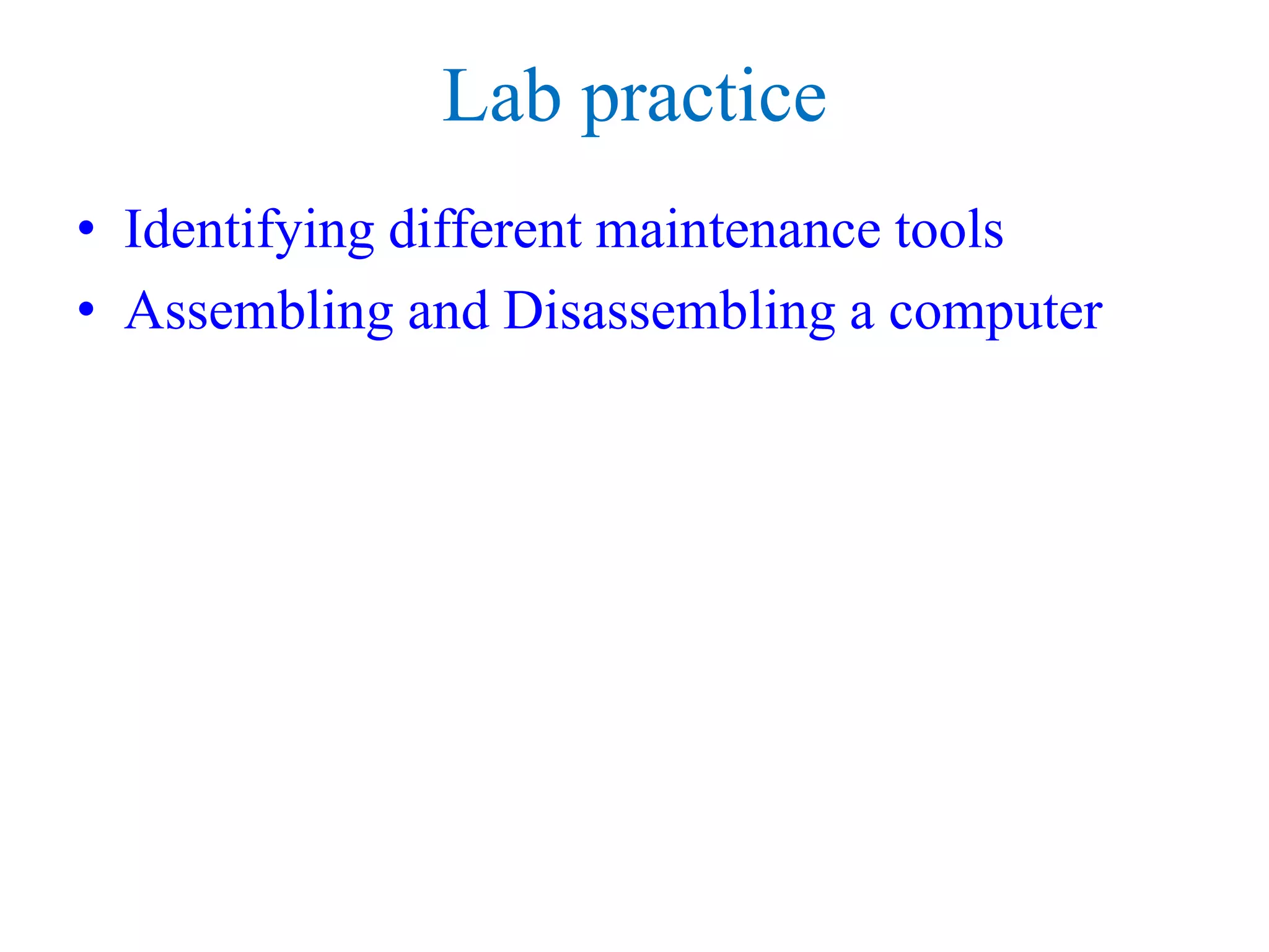 Ch 2 computer assembly disassembly | PPTX
