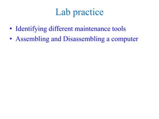 Ch 2 computer assembly disassembly | PPTX