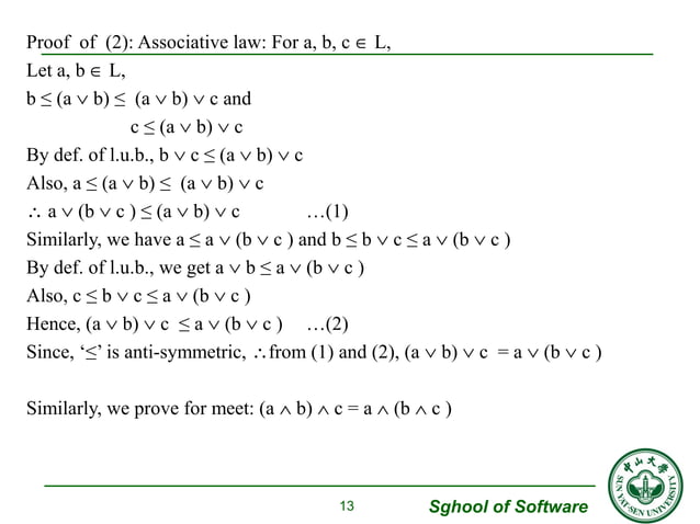 Ch 2 lattice & boolean algebra | PPT | Science