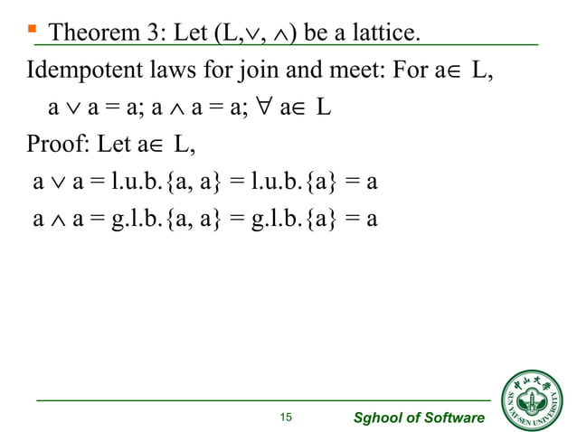 Ch 2 lattice & boolean algebra | PPT | Science