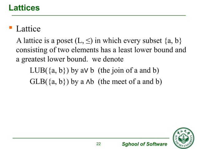 Ch 2 lattice & boolean algebra | PPT | Science