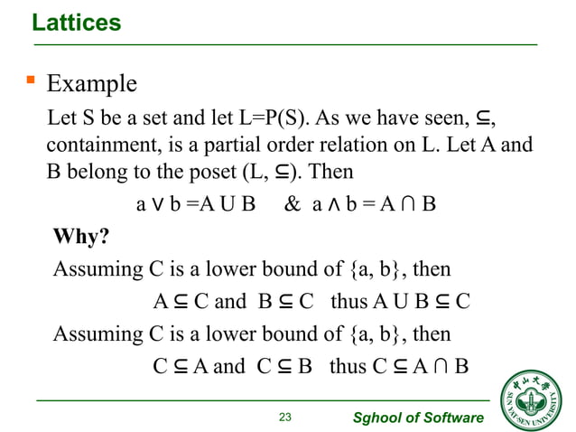 Ch 2 lattice & boolean algebra | PPT | Science