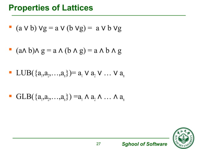 Ch 2 lattice & boolean algebra | PPT | Science