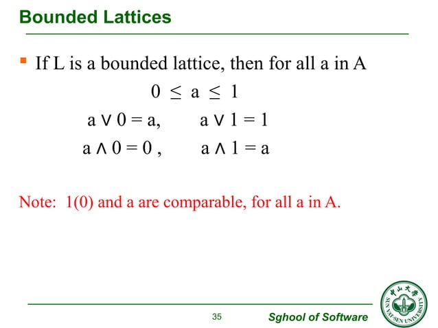 Ch 2 lattice & boolean algebra | PPT | Science