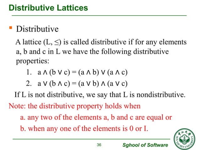 Ch 2 lattice & boolean algebra | PPT | Science