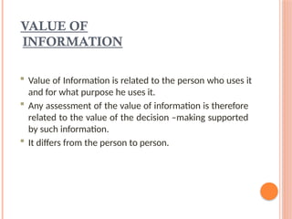 MIS - Information and system concepts | PPTX