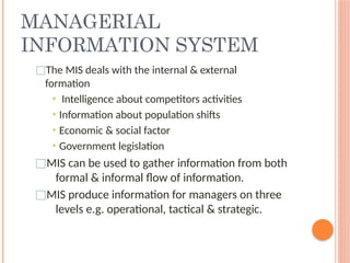 MIS - Information and system concepts | PPTX