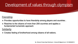 class 11th cbse Ch 2 Olympic value education by bhawani pratap singh ...