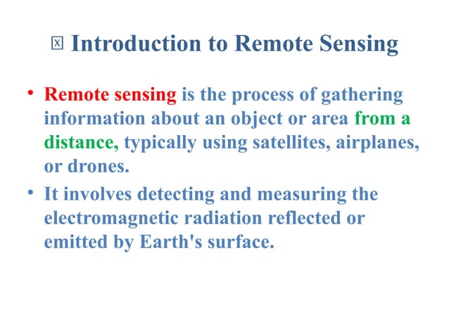 ch-2 ppt-Lesson.pptx **Introduction to Remote Sensing** | PPTX