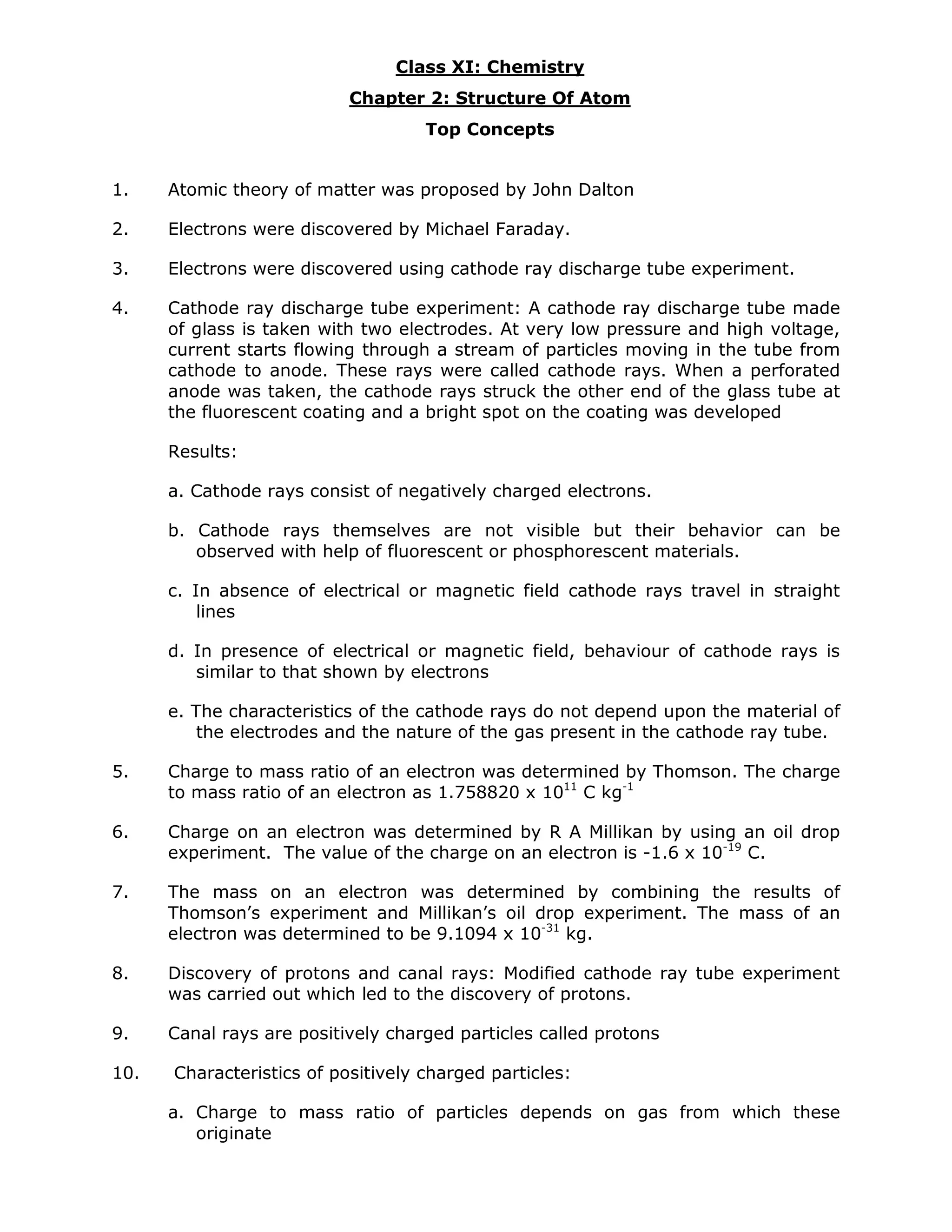 Ch 2 [structure of atom] | PDF